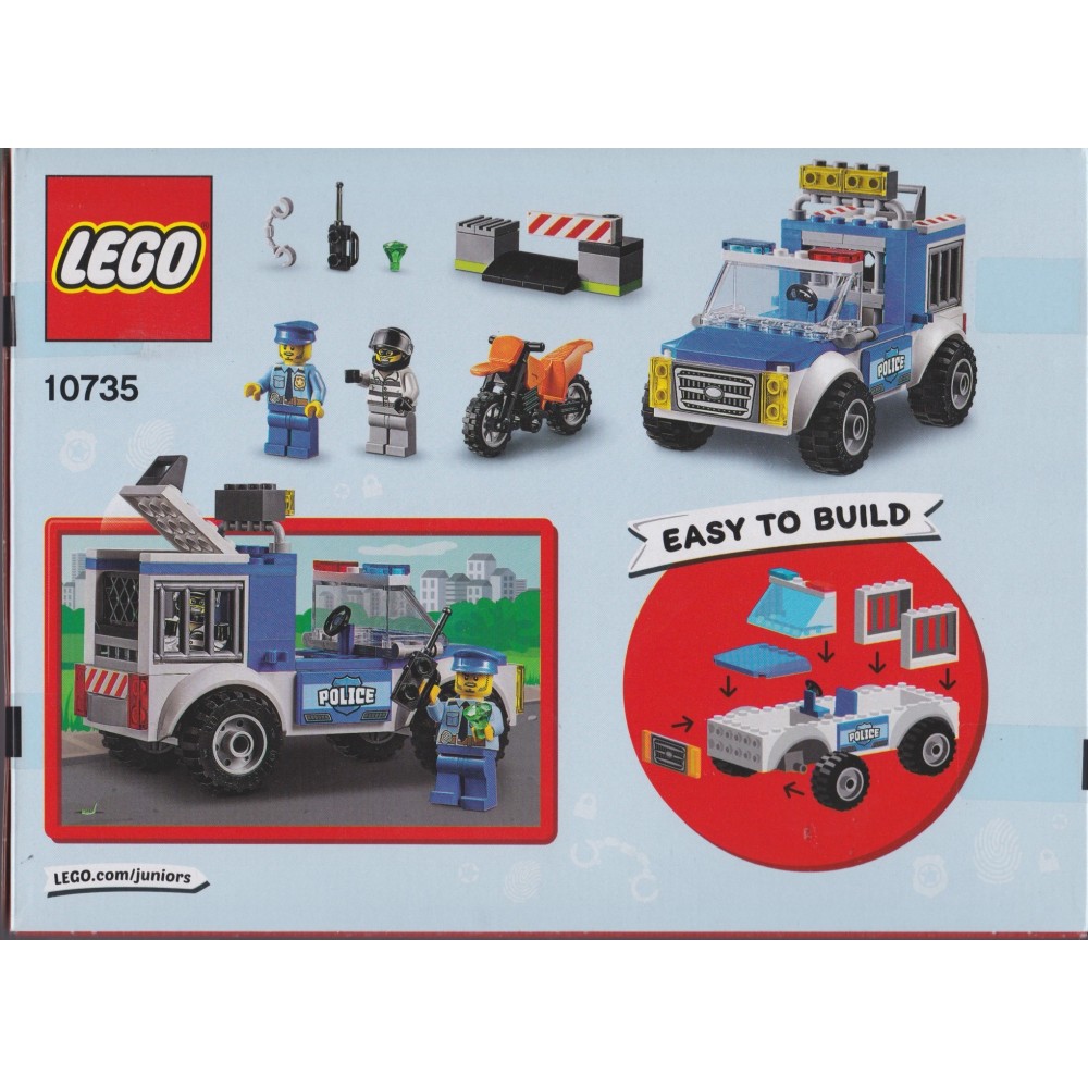 LEGO JUNIORS EASY TO BUILD 10735 POLICE TRUCK CHASE