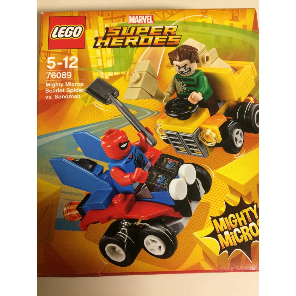LEGO SUPER HEROES 76089 damaged box MIGHTY MICROS SCARLET SPIDER VS SANDMAN
