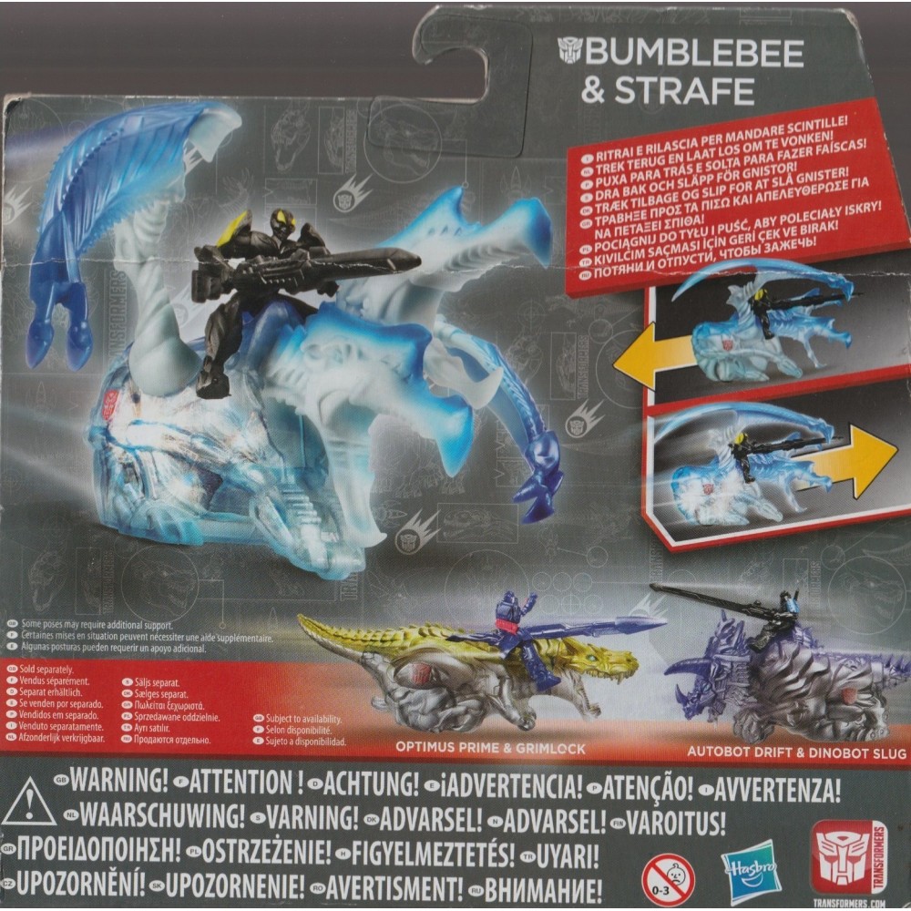 TRANSFORMERS DINO SPARKERS action figure BUMBLEBEE & STRAFE age of ...