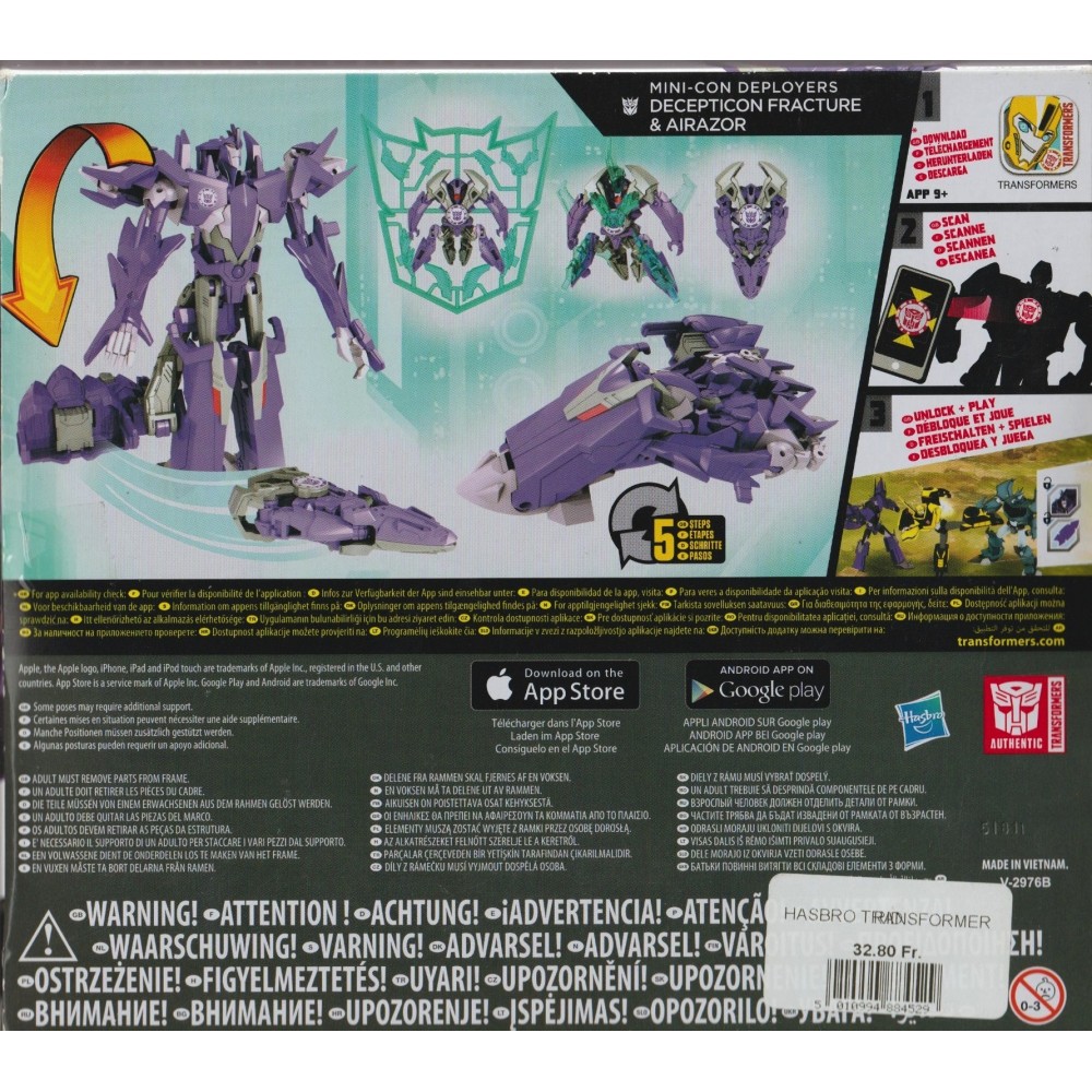 TRANSFORMERS ACTION FIGURE DECEPTICON FRACTURE & AIRAZOR mini ...