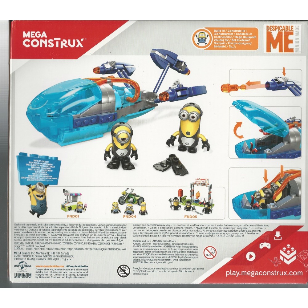 MEGA CONSTRUX DESPICABLE ME MINIONS SUBMARINE DIVE FND06