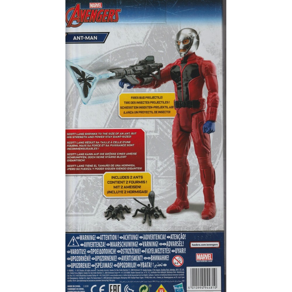 MARVEL AVENGERS ACTION FIGURE 12 " - 30 cm ANT MAN WITH WEAPON HASBRO ...