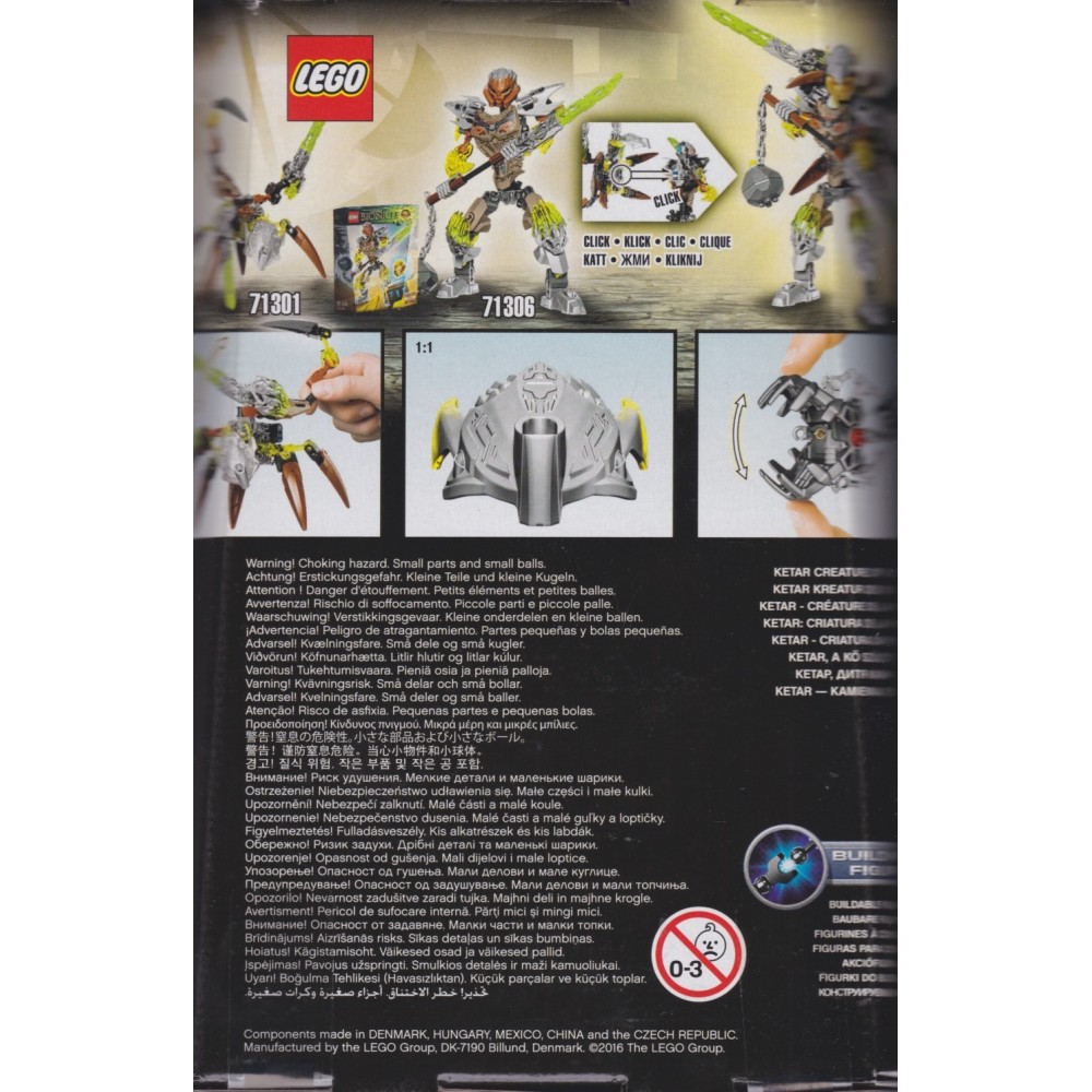 LEGO BIONICLE 71301 scatola danneggiata KETAR CREATURA DELLA PIETRA