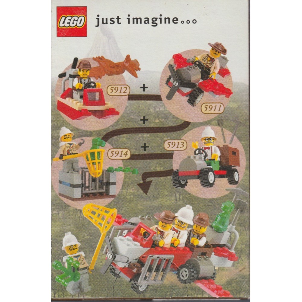 LEGO ADVENTURERS 5912 damaged box MIKE'S SWAMP BOAT WITH PTERODONT