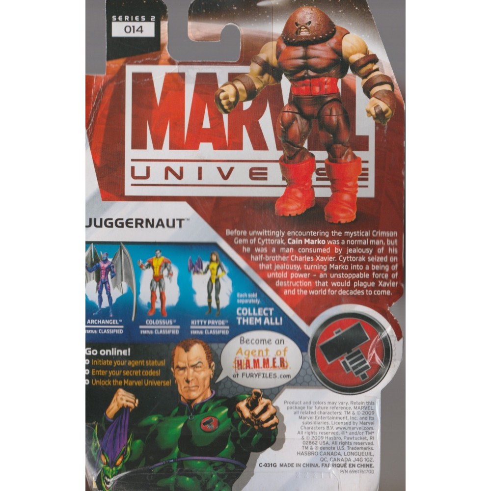 JUGGERNAUT MARVEL UNIVERSE ACTION FIGURE 3.75" - 9 CM SERIE 2 HASBRO 98379