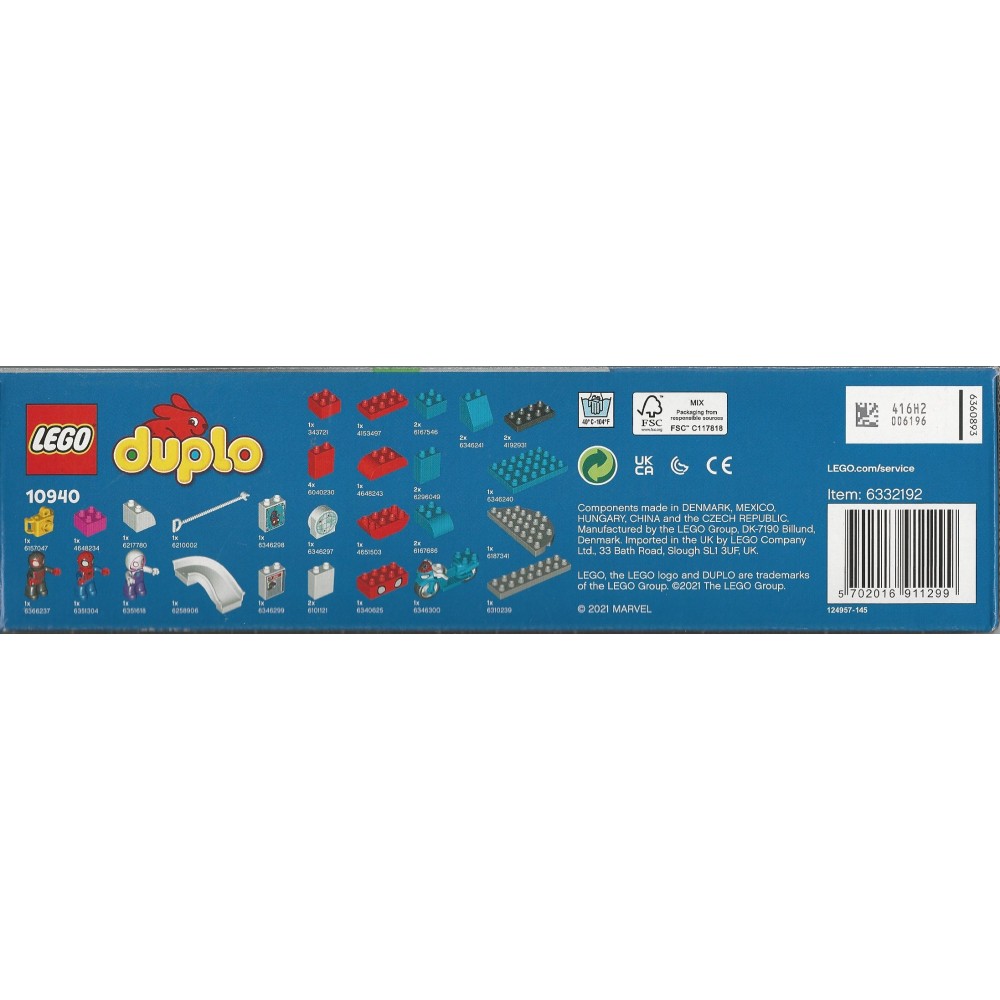 LEGO DUPLO 10940 SPIDER MAN HEADQUARTERS
